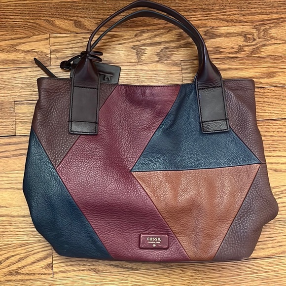 Fossil | Bags | Fossil Emerson Patchwork Satchel | Poshmark